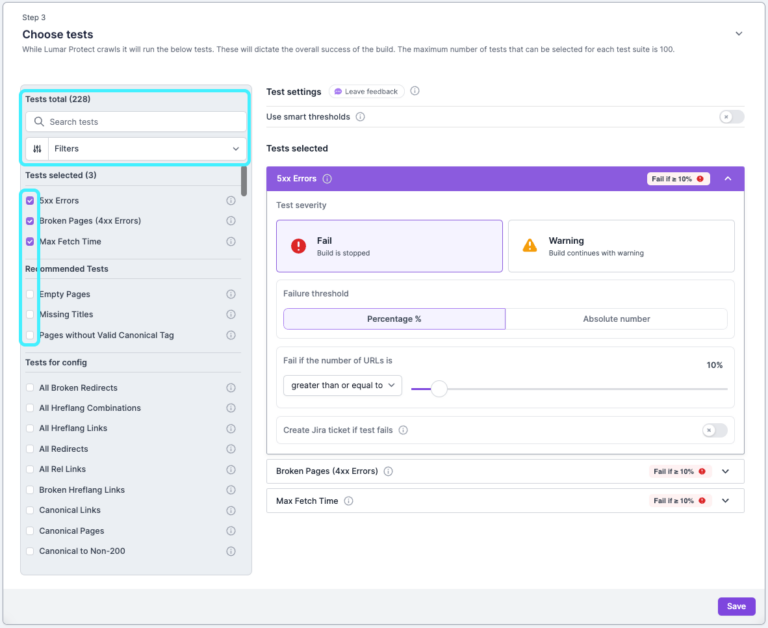 Lumar Protect - Smart Thresholds