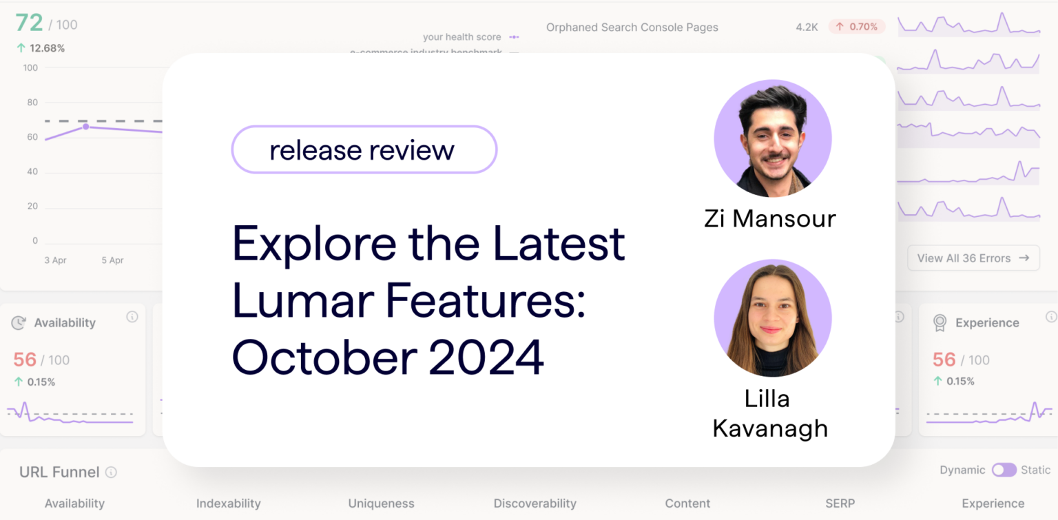 New Website Optimization Tools in Lumar [Autumn 2024 Webinar]